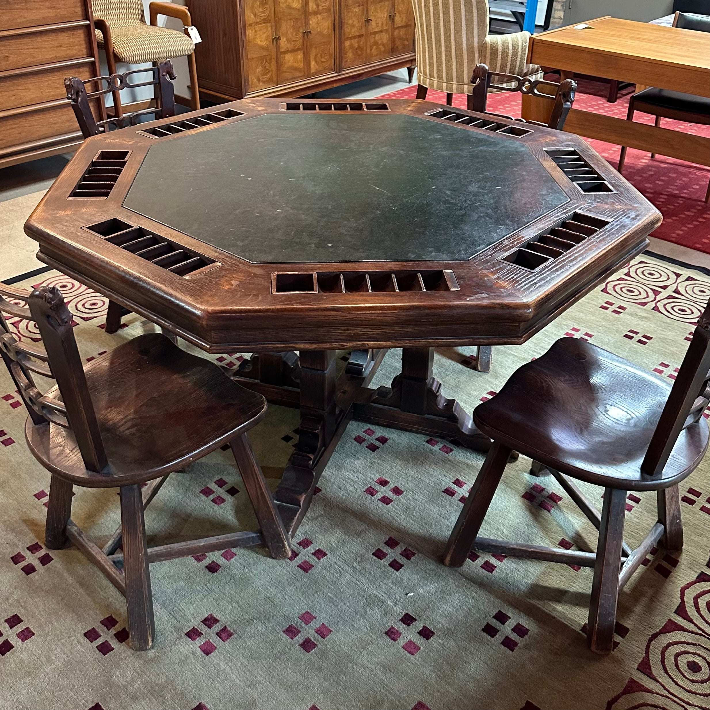 Romweber Viking Oak Poker Table | Featuring antique, vintage, and mid ...