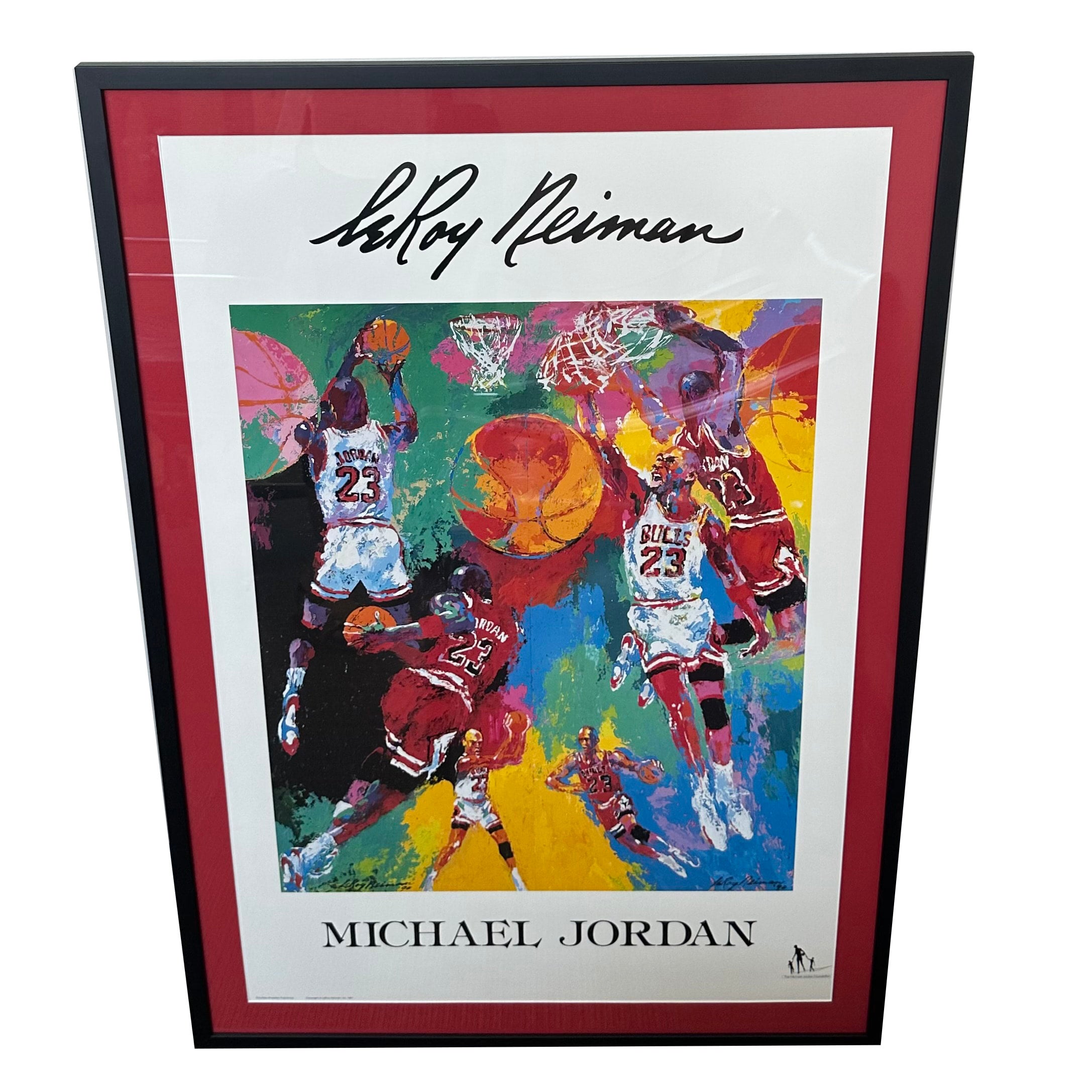 Michael Jordan Poster, signed LeRoy Neiman | Featuring antique, vintage ...