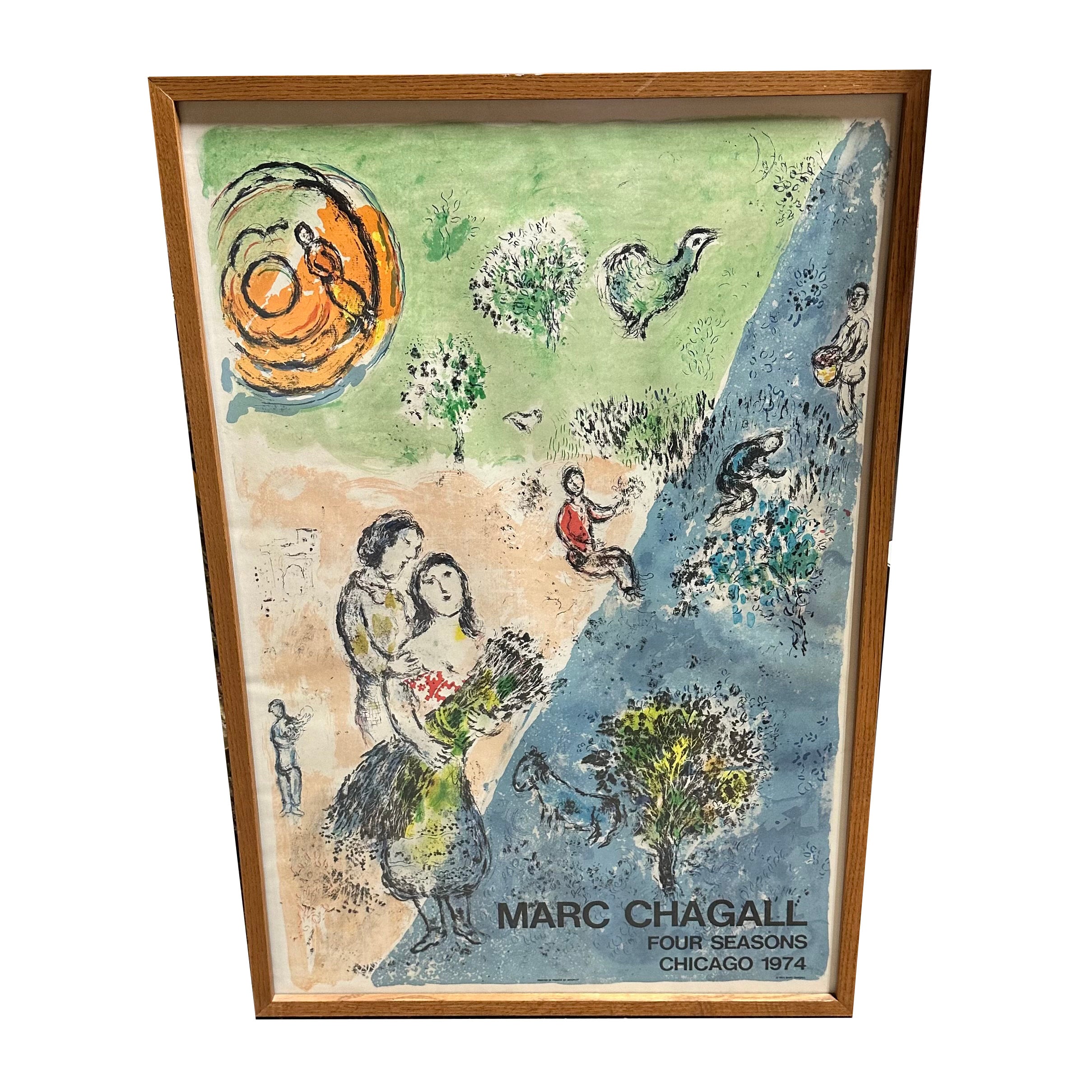 Marc Chagall "Four Seasons" Exhibition Poster | Featuring antique ...