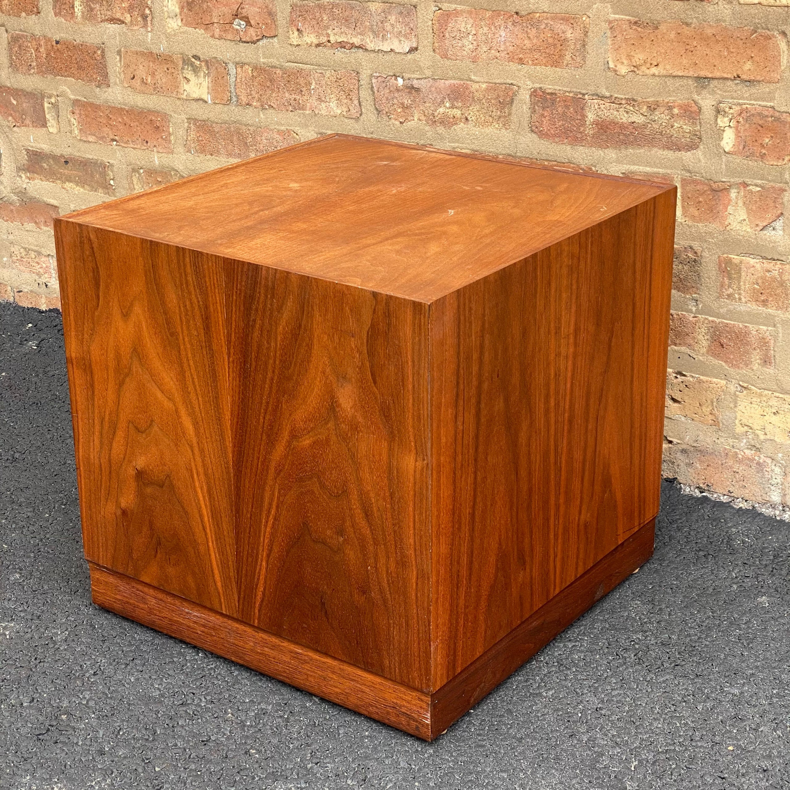 Teak Cube Table/Pedestal | Featuring antique, vintage, and mid-century ...