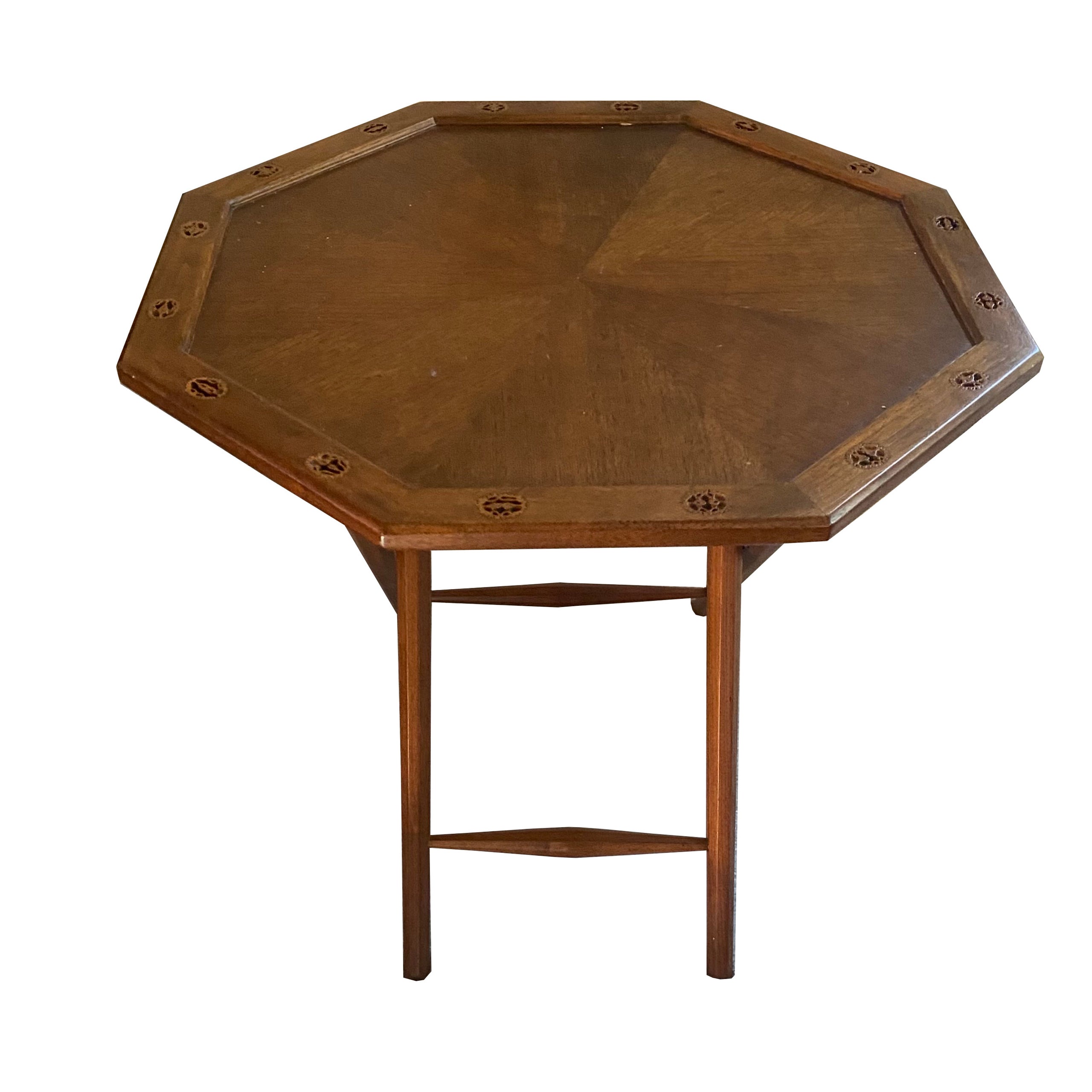 Octagonal Wood Folding Table | Featuring antique, vintage, and mid ...