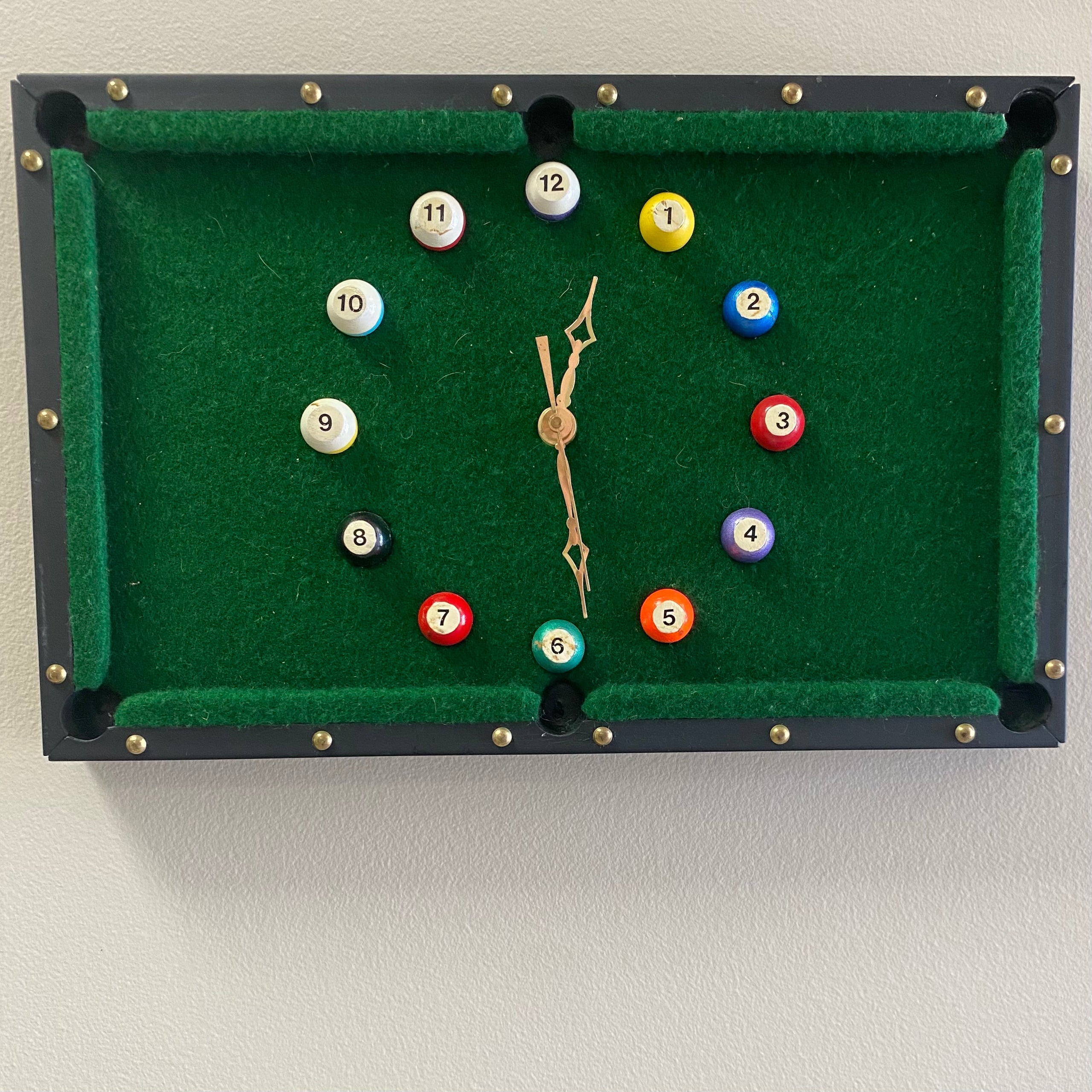Pool Table Wall Clock | Featuring antique, vintage, and mid-century ...