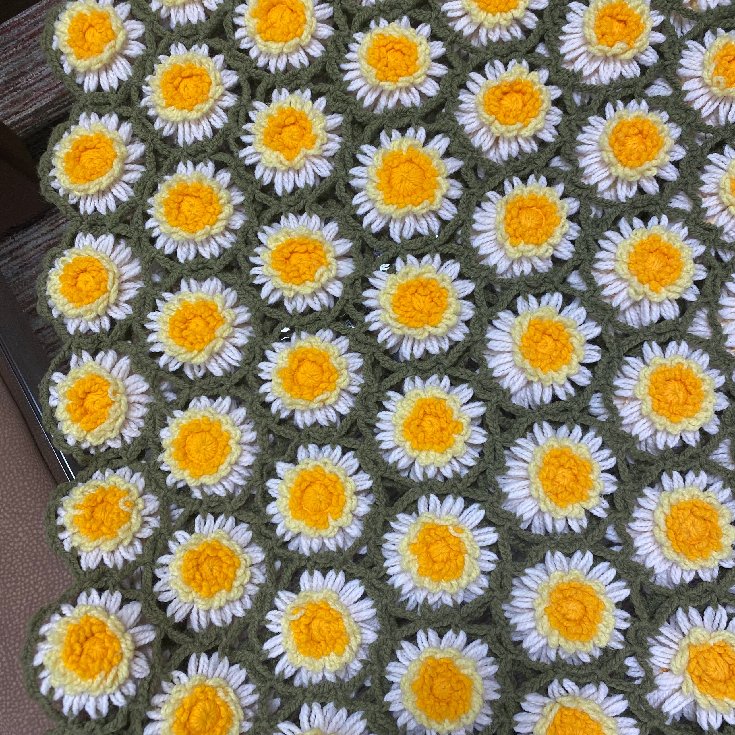 Daisy Afghan | Featuring antique, vintage, and mid-century furnishings