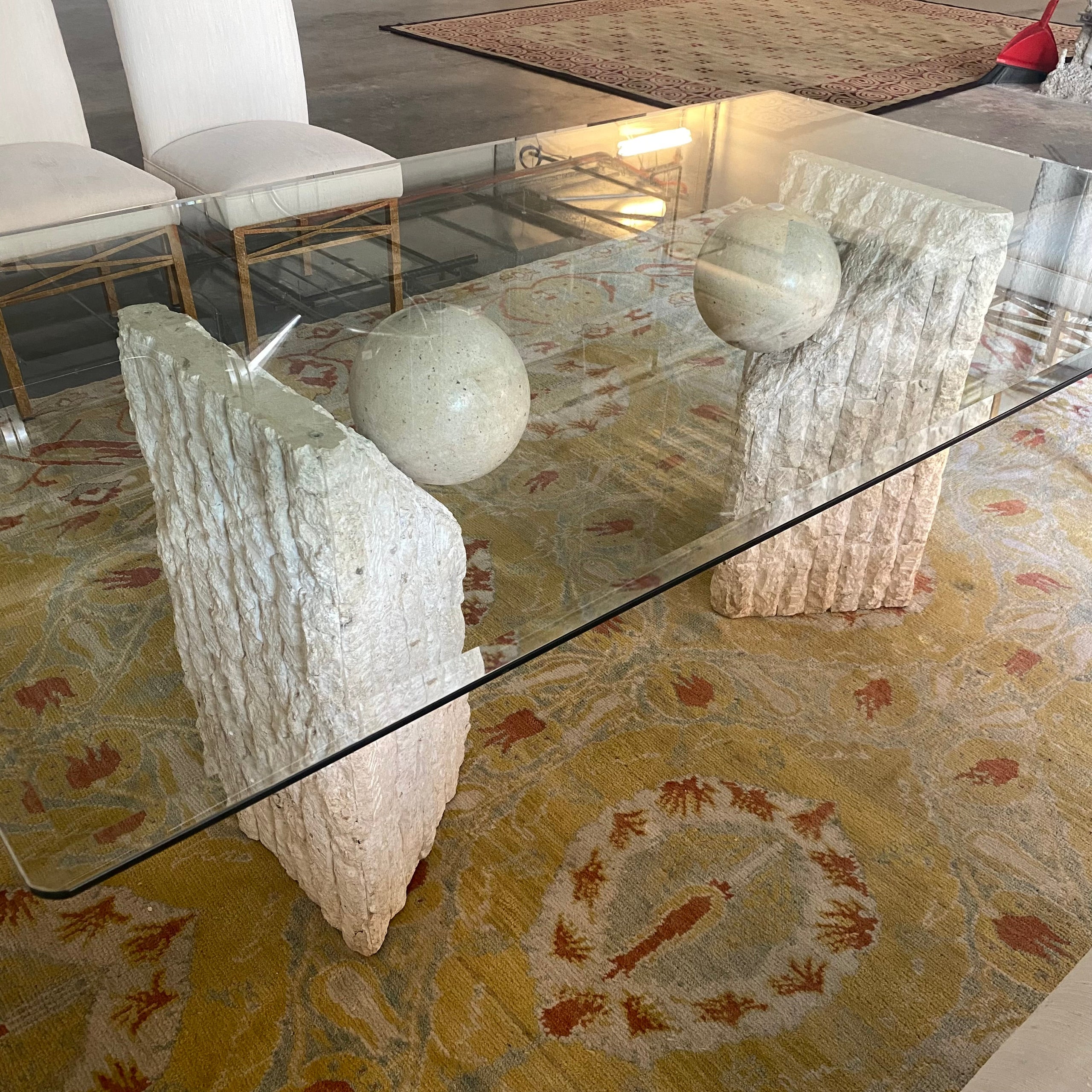 Tessellated Stone & Glass Dining Table | Featuring antique, vintage ...