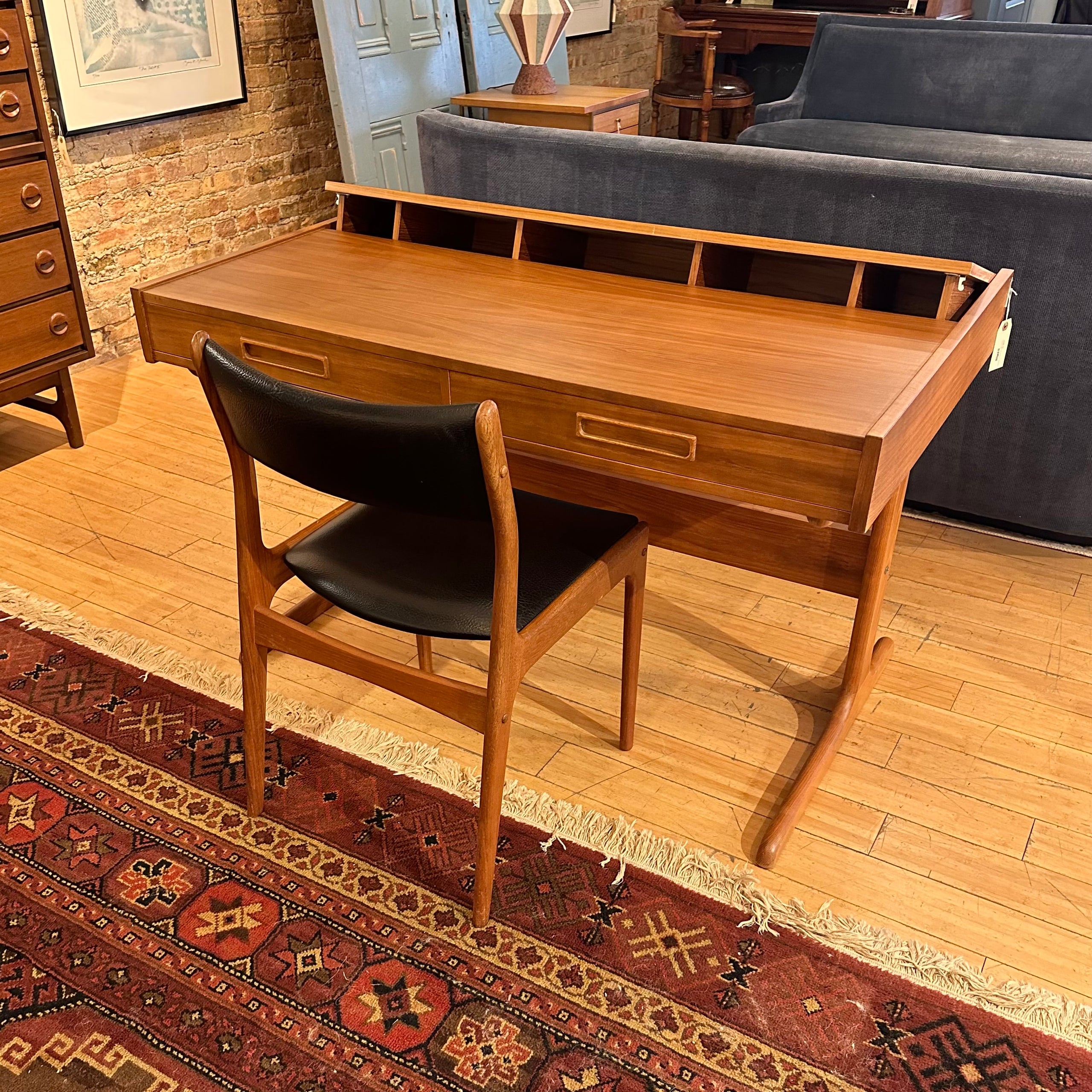 Danish Teak Desk, secret compartment | Featuring antique, vintage, and ...