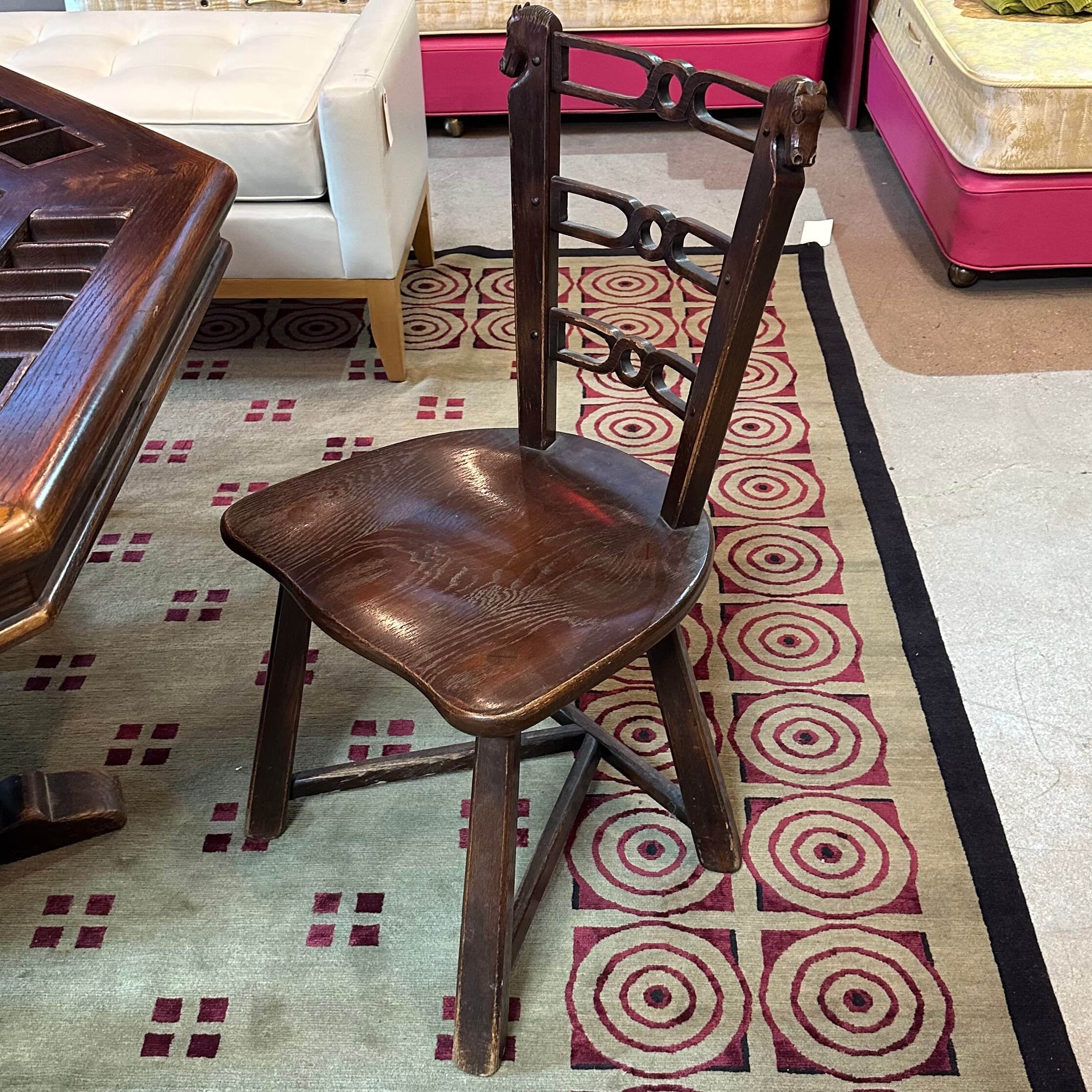 1940s Romweber Viking Oak Horse Head Chairs, set of 4 | Featuring ...
