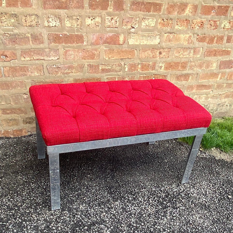 Habitat Aluminum Bench, 1970s, reupholstered | Featuring antique ...