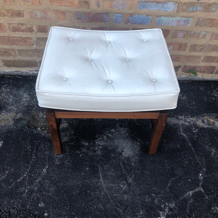 Jens Risom Ottoman, 1960s | Featuring antique, vintage, and mid-century furnishings