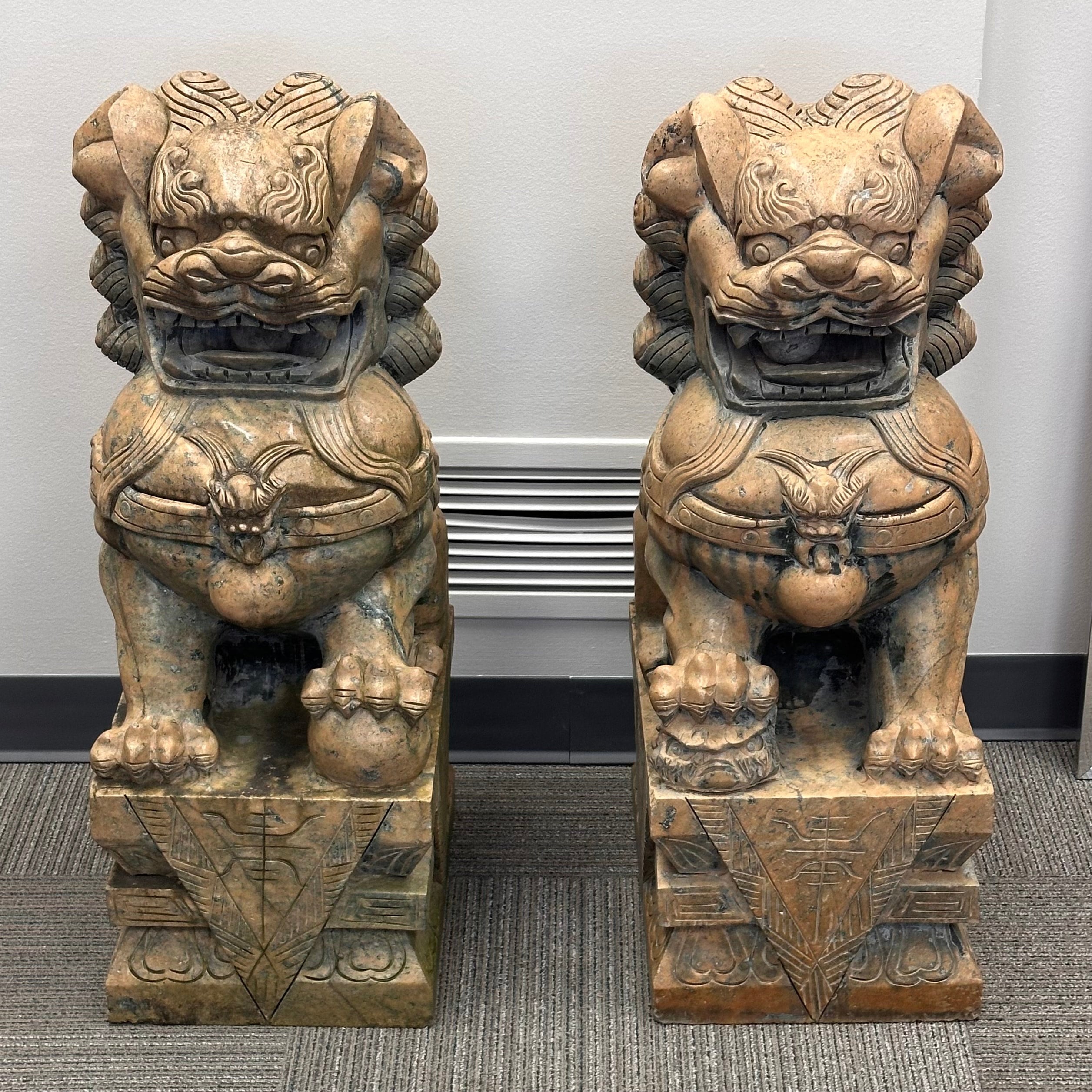 Antique Jade Foo Dogs, pair | Featuring antique, vintage, and mid ...