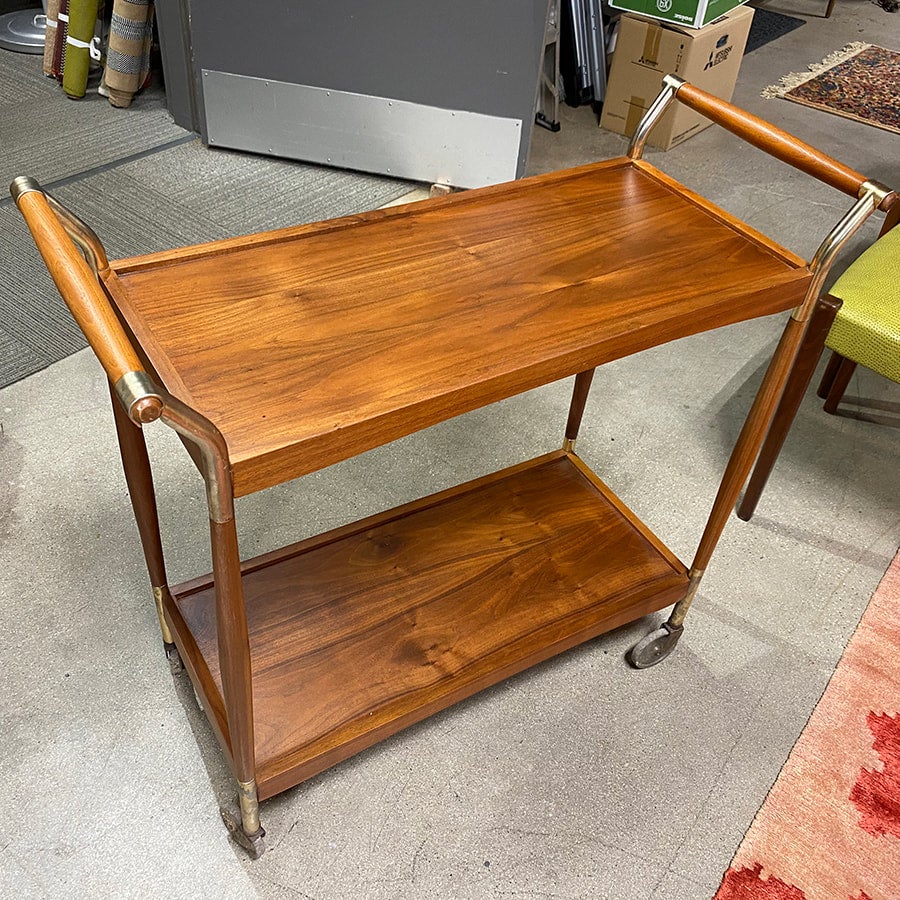 Mini Bar Cart | Featuring antique, vintage, and mid-century furnishings